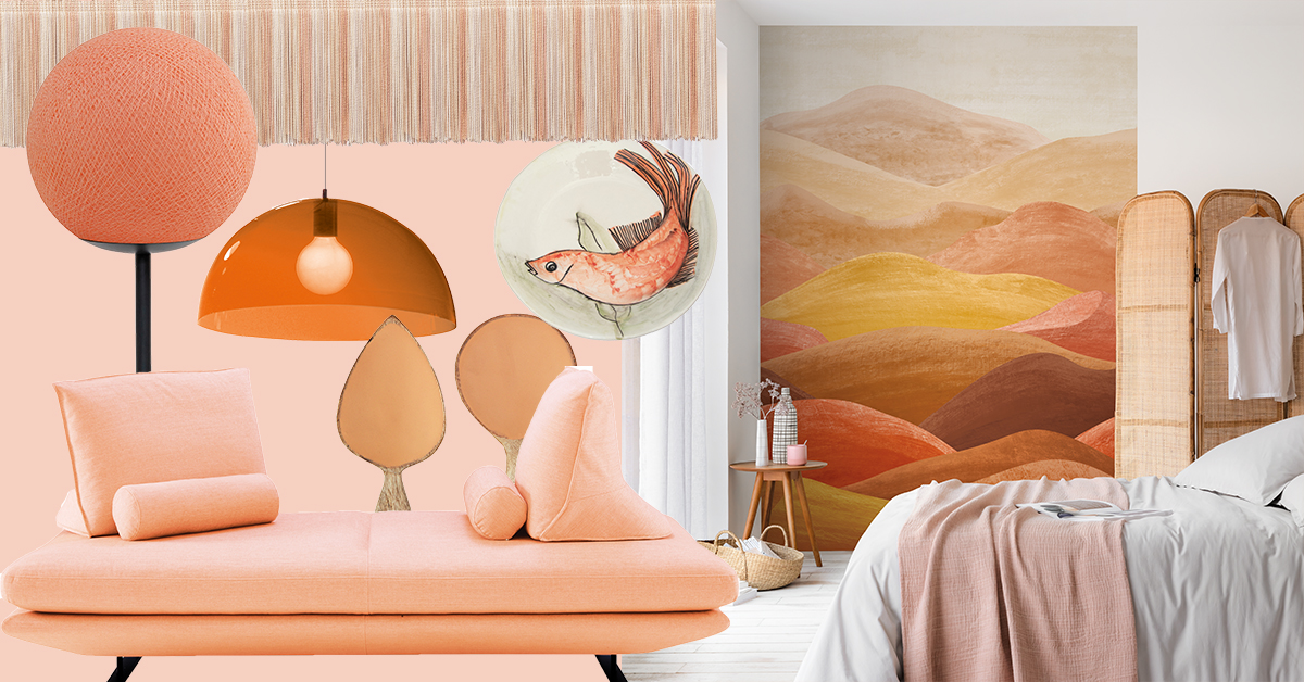 Bring joy into your home with this peach colour trend