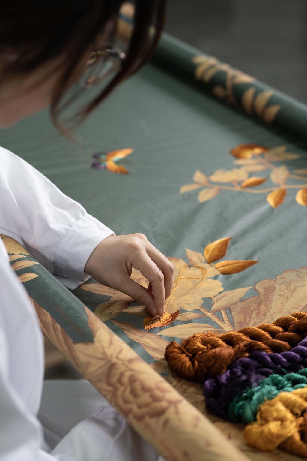 Fromental, designers of hand-embroidered silk wallcoverings