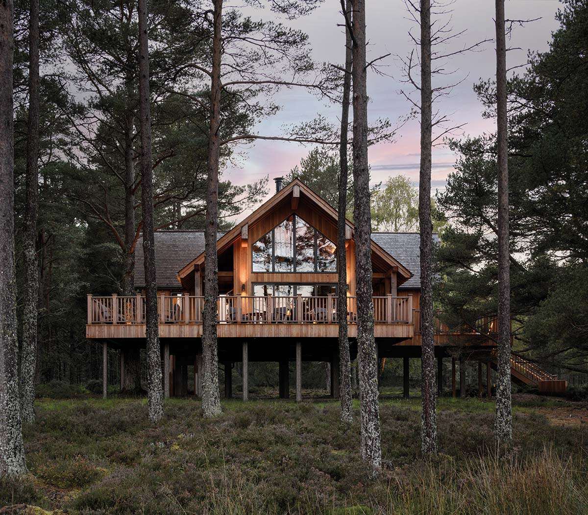 A look inside the treehouse at Skibo Castle's Carnegie Club